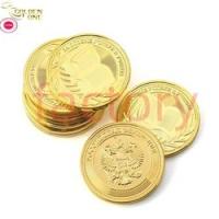 China Soft Enamel Metal Challenge Coins Shiny Custom Die Casting 3D Blank Euro Souvenir for sale