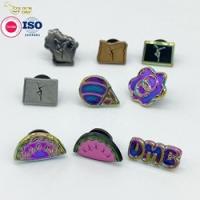 China Wholesale Business Custom Logo Company Promotional 3D Souvenir Hat Suit Coat Tie Brooch Long Needle Lapel Pin for sale