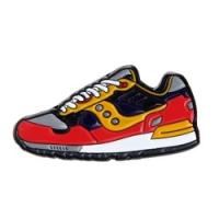 China Souvenir Gift Sneaker Lapel Pin , Black Nickel Zinc Alloy Enamel Pin Shoes Badge for sale