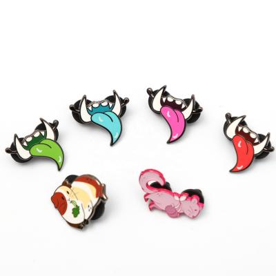 China Cross Design Colors Tongue Durable Badges Glitter Enamel Raised Metal Custom Bespoke Lapel Pins for sale