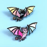 China Special Design Souvenir Bat Glow In Dark Enamel Metal Lapel Pin Badge Customized Logo for sale