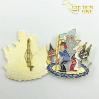 China Metal Carnival Brooches Personalised Enamel Badge Gold Plated Zinc Alloy Pins for sale