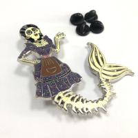 China Cartoon Mermaid Ocean Cute Animal Lapel Pin Custom Shaped Badge Metal Enamel For Souvenir for sale