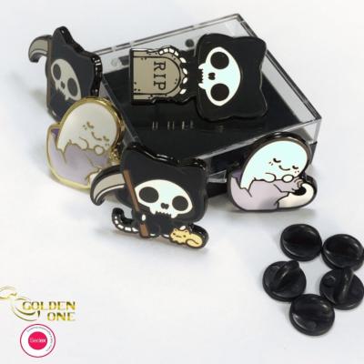 China School Metal Lapel Pins Clothes Cartoon Cute Animal Enamel Pin Sublimation Blank Badge for sale