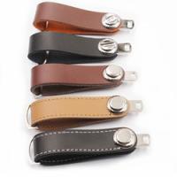 China Custom Leather Key Chain Business Car Compact PU Key Holder Organizer for sale