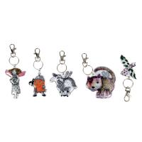 China High Quality Pu Leather Wristlet Keychain Bracelet Kids Strawberry Shape Key Chain for sale