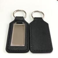 China Wholesale New Luxury Metal Pu Leather promotional Keychain Sublimation Keychains Custom Leather Coin holder Keychain for sale