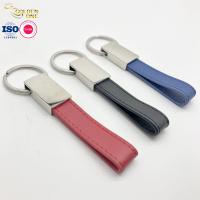 China Hot Sale Luxury Vintage Custom Color Laser Engraved Genuine Black Strap Armband Cowhide Leather Key Ring With Logo for sale
