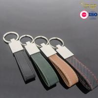 China Genuine Leather Bronze Key Chain Customized Personalised Keychain Automotive Key Tag for sale