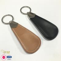 China High Quality Custom Color Leather Key ring Blank Custom Logo Laser Luxury Pu Leather promotional keychain For Gift for sale