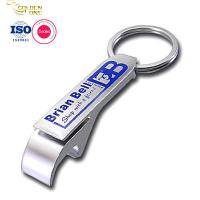 China Nickel Plated Bottle Opener Keychain Bar Embossing Soft Enamel Metal Office Gift for sale