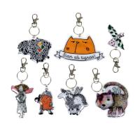 China Clear Soft PVC Key Chain Engraved Acrylic Photo Keyrings Custom Logo UV Printing for sale