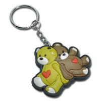 China Wholesale Bulk Fashion Gift Custom Logo Rubber PVC  Cartoon Letter Silicone  Keychain For Business Gift for sale
