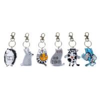 China Wholesale Bulk Fashion Gift Custom Logo Rubber PVC  Cartoon Letter Silicone  Keychain For Business Gift for sale
