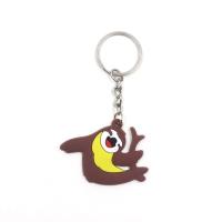China Hot Sale Product Custom LoGO 2D Animal Shape Bear Silicone Key Ring Rubber Pvc Keychain For Girl for sale