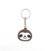 China Hot Sale Product Custom LoGO 2D Animal Shape Bear Silicone Key Ring Rubber Pvc Keychain For Girl for sale