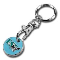 China Europe Token Trolley Coin Keychain Shopping Cart Chip Holder For Souvenir for sale