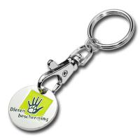 China Europe Token Trolley Coin Keychain Shopping Cart Chip Holder For Souvenir for sale