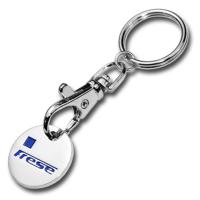 China Europe Token Trolley Coin Keychain Shopping Cart Chip Holder For Souvenir for sale