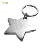 China Clear Personalised Trolley Keyring , Zinc Alloy Custom Trolley Token Key Ring for sale