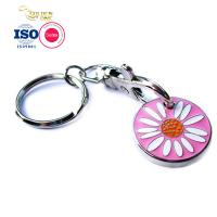 China Shopping Trolley Coin Keychain Carabiner Metal Zinc Alloy Coin Holder For Gift for sale