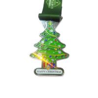 China Cute Led Light Metal Sports Medal Soft Enamel Running Race Christmas Karate Medal for sale