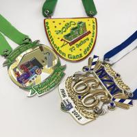 China Custom Hanging Metal Sports Medal Soft Hard Enamel Carnival Medal With Ribbon for sale