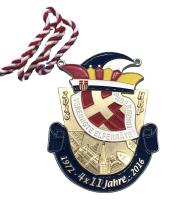 China High Quality Soft Enamel Shiny Gold Plated Clown Droll Moogle Chocobo Carnival Farm Medals Ribbon Zinc Alloy Medallion for sale