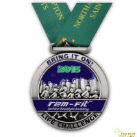 China Final Fantasy Fill In Color Custom Shape Antique Brass Plated Laser Engraving Medal For Gift for sale