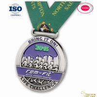 China China Factory Price Gold Plated Zinc Alloy Trophy Female Sports Kagawaran Medals With Ribbons for sale