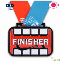 China China Factory Price Gold Plated Zinc Alloy Trophy Female Sports Kagawaran Medals With Ribbons for sale