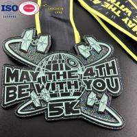 China 2D Zinc Alloy Enamel Fiesta Carnival Medals Customized Rhinestone Metal Medal With Ribbon for sale