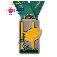 China United States Soft Enamel Printed Zinc Alloy Boat Uniform Karate Medal With Ribbons for sale