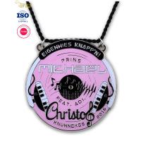China Shiny Gold Plated Miraculous Metal Medallions Personalized Fill In Color for sale