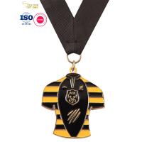 China Shiny Gold Plated Miraculous Metal Medallions Personalized Fill In Color for sale