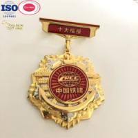 China Wholesale Honor Award High Level Shiny Gold Shiny Nickel Double Plated Metal Epoxy Coating Decoration Medaille Medal for sale