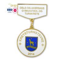 China Commemorative Custom Engraved Medallions Silver Metal Badges Award Medal Hanging for sale