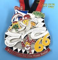 China Filling Color Silver Metal Sports Medal Custom School Carnival Wearable With Diamond for sale