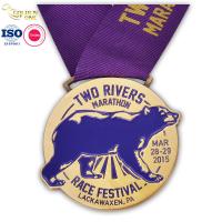 China Silver Plated Custom Gymnastics Medals , Exclusive Zinc Alloy Karate Bronze Medal for sale