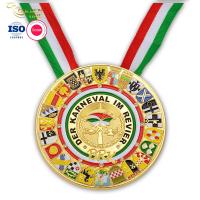 China Silver Plated Custom Gymnastics Medals , Exclusive Zinc Alloy Karate Bronze Medal for sale