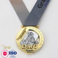 China Silver Plated Custom Gymnastics Medals , Exclusive Zinc Alloy Karate Bronze Medal for sale