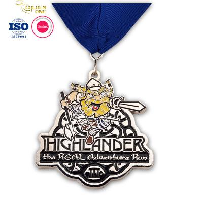 China China Factory Price Custom Shape Silver Plated  Gymnastic Award Medal United States Ironman Brass Metal Medallions for sale