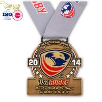 China China Factory Price Custom Shape Silver Plated  Gymnastic Award Medal United States Ironman Brass Metal Medallions for sale