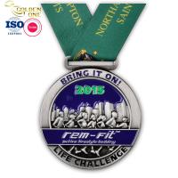 China Award Metal Sports Medal American Custom Logo Gold Plated Fiesta for sale