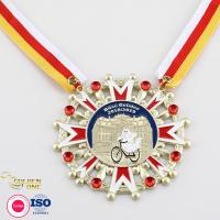China Wholesale sport game custom shape metal medallion 2D antique brass joyful carnival  Medal With regular Ribbon for sale