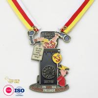 China Good Quality Metal Shiny Silver 2D Custom Shape Medallion Casting Fill colors Carnival Medal For Celebration Gift for sale