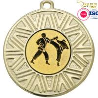 China Manufacturer Custom Shiny Gold Plated Soft Enamel Medallions Laser Logo Judo Metal Zinc Alloy Karate Medal For Honor for sale