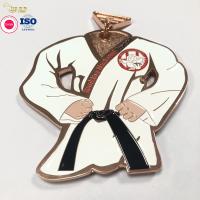 China Wrestling Karate Gold Silver Bronze Medals , Zinc Alloy Custom Medals For Races for sale