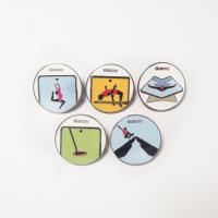 China Hot  Sale  Advertising Blank Tin  Flower Lapel Pin Pin Back Button  Zinc Alloy Metal Button Pin for sale