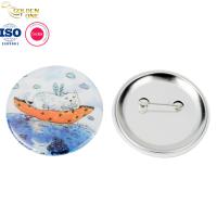 China Magnetic Lapel Pin Badge Offset Printing Blank Tin Custom Metal Button for sale